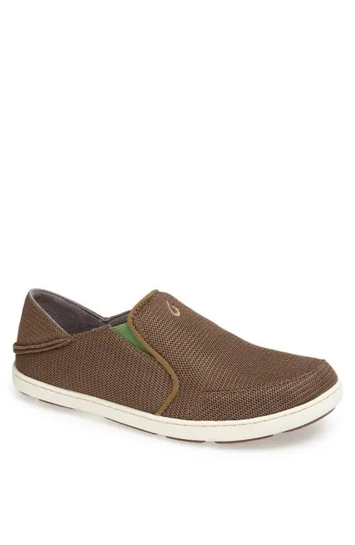 Olukai Nohea Mesh Slip-on - Mustang/lime Peel Fabric