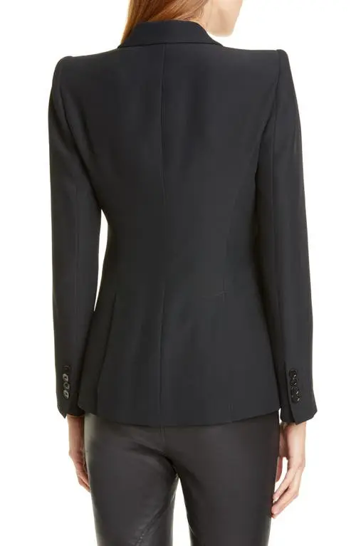 Alexander McQueen Leaf Crepe Jacket - Black