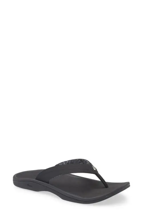 Olukai Ohana Flip Flop - Black/black