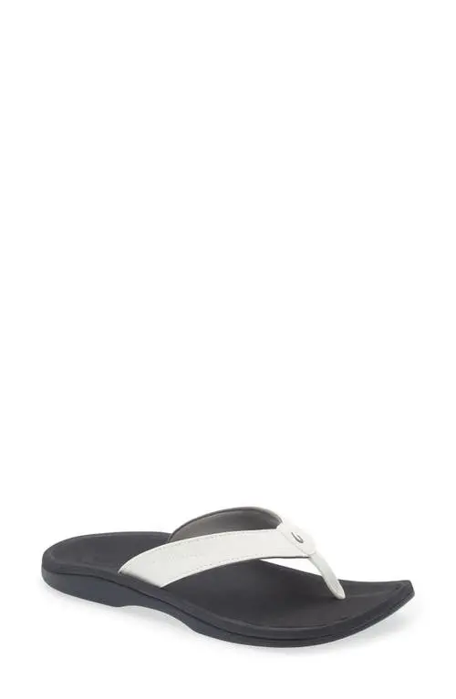 Olukai Ohana Flip Flop - Bright White/black