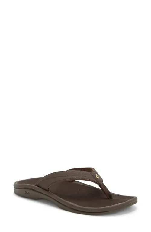 Olukai Ohana Flip Flop - Java Faux Leather