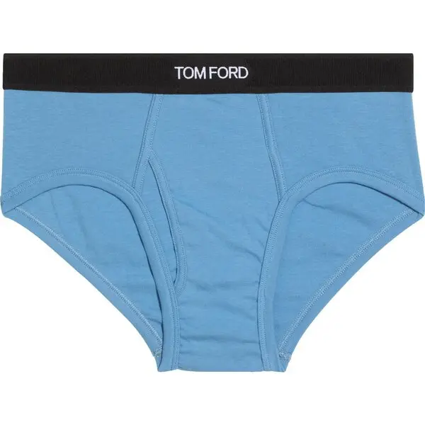 TOM FORD Cotton Stretch Jersey Briefs - Mid Blue