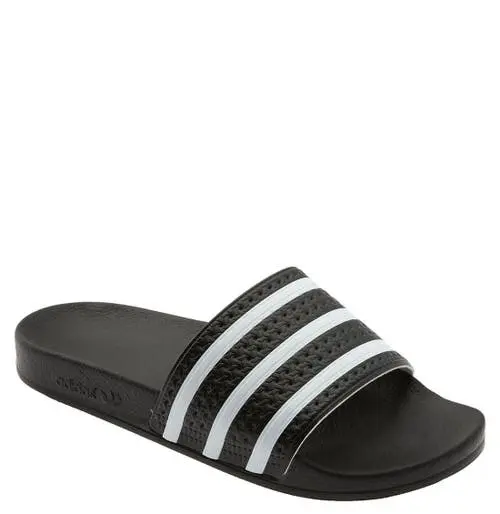 Adidas Adilette Stripe Sport Slide - Cblack/whi