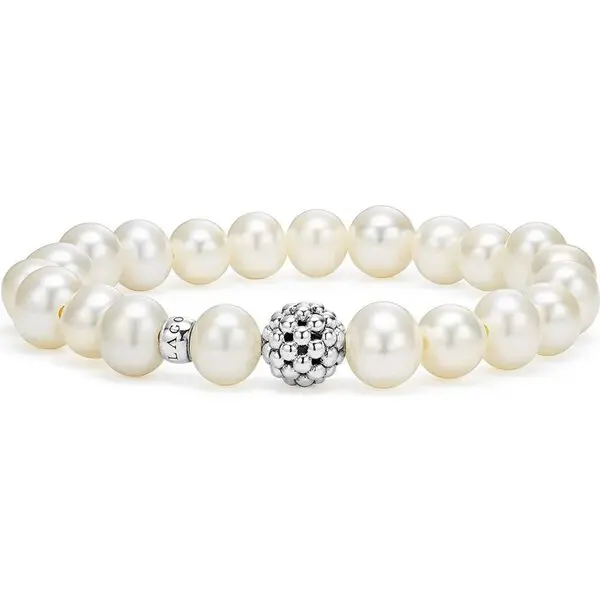Lagos Bead Stretch Bracelet - Pearl