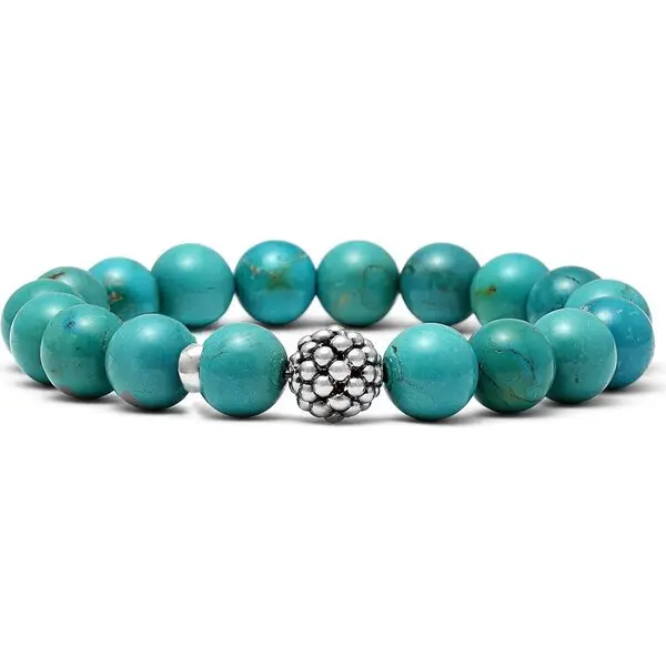 Lagos Bead Stretch Bracelet - Turquoise
