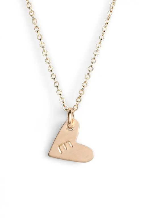 NASHELLE 14k-gold Fill Initial Mini Heart Pendant Necklace - Gold/e