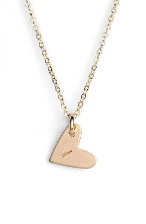 NASHELLE 14k-gold Fill Initial Mini Heart Pendant Necklace - Gold/i