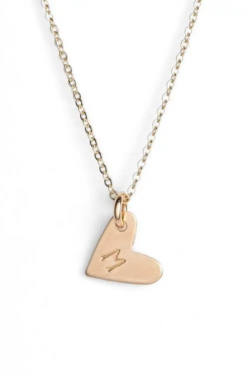 NASHELLE 14k-gold Fill Initial Mini Heart Pendant Necklace - Gold/m
