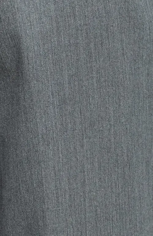 Berle Self Sizer Waist Pleated Classic Fit Wool Gabardine Dress Trousers - Medium Grey
