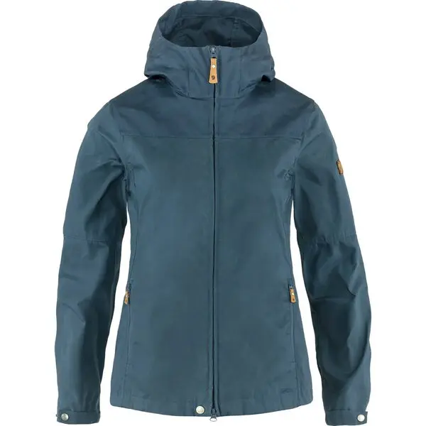 Fjallraven Stina Hooded Water Resistant Jacket - Indigo Blue