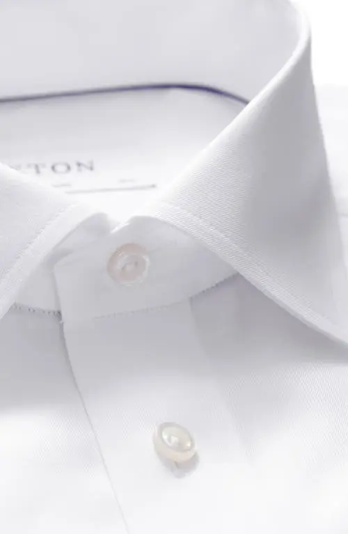 Eton Classic Fit Solid Dress Shirt - White