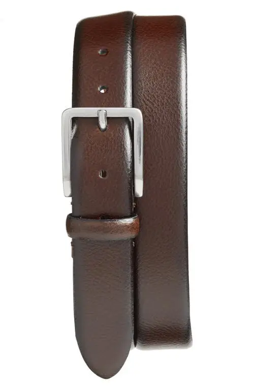Johnston & Murphy Leather Belt - Brown Italian Grain Leather