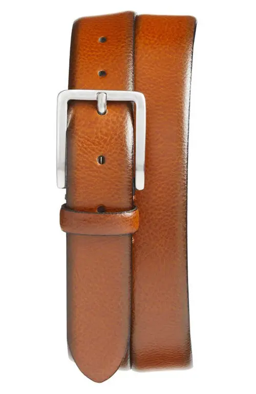 Johnston & Murphy Leather Belt - Tan Italian Grain Leather