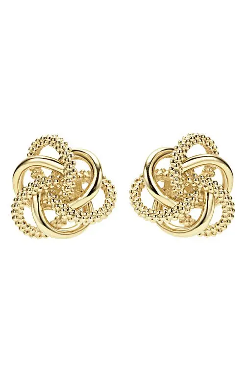 Lagos Love Knot Stud Earrings - Gold