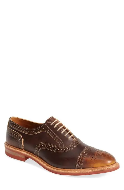 Allen Edmonds Strandmok Cap-toe Oxford - Brown Leather
