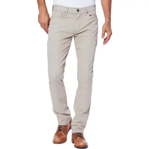 Paige Federal Slim Straight Leg Twill Pants - Clean Khaki