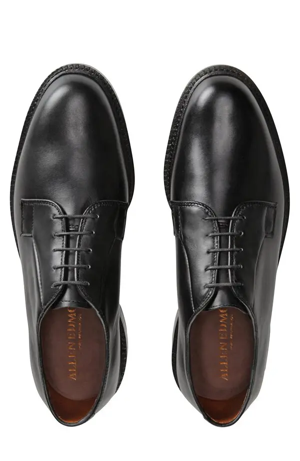 Allen Edmonds Leeds Plain Toe Derby In Black - 50% Off | Editorialist