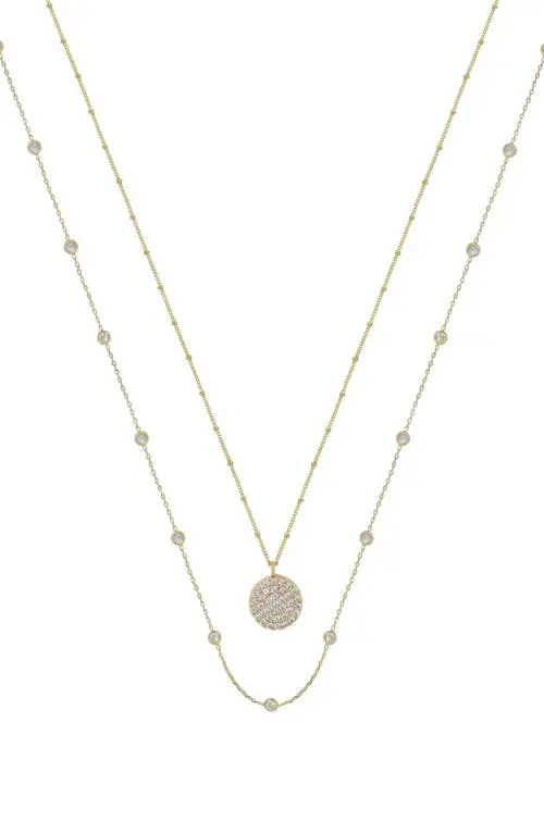 Ettika Set Of Cubic Zirconia Chain Necklaces - Gold