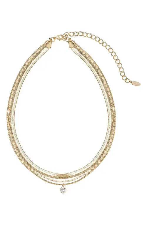 Ettika Layered Chain Pendant Necklace - Gold