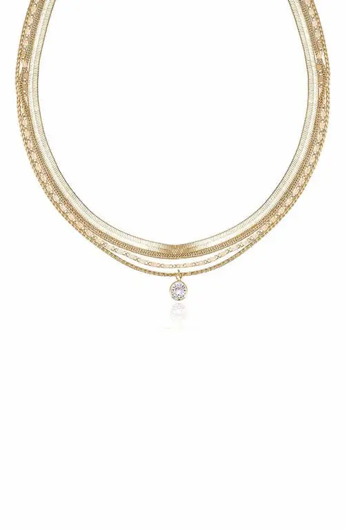 Ettika Layered Chain Pendant Necklace