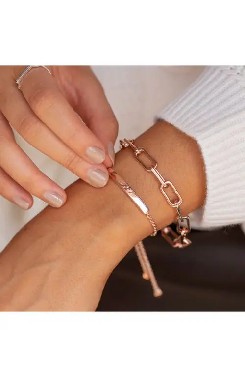 Monica Vinader Engravable Linear Friendship Chain Bracelet - Rose Gold