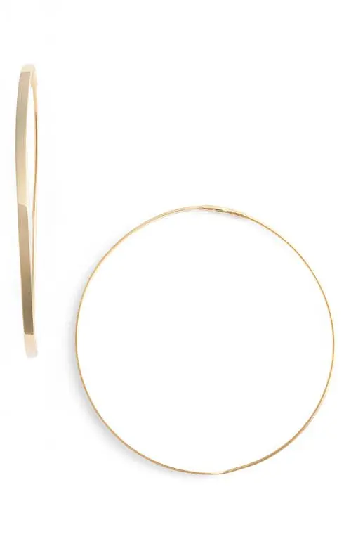 Lana Jewelry Flat Magic 14k Gold Medium Hoop Earrings - Yellow