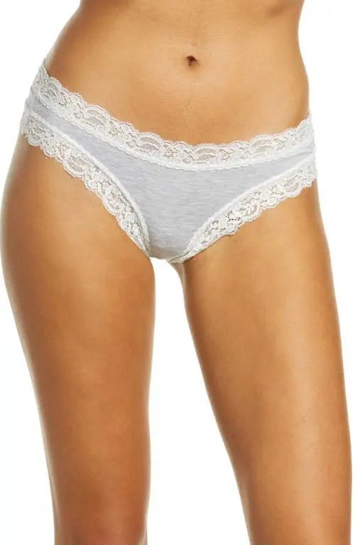 Fleur't Iconic Thong - Heather Grey/chantilly