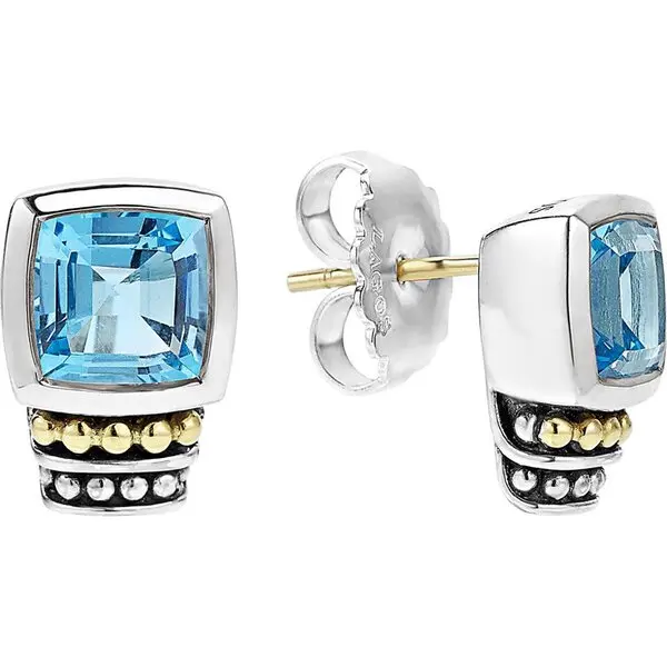 Lagos Rittenhouse Semiprecious Stone Stud Earrings - Blue Topaz