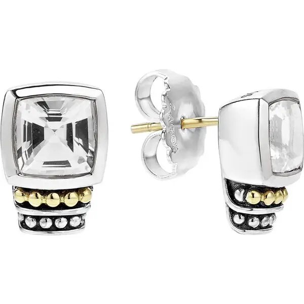 Lagos Rittenhouse Semiprecious Stone Stud Earrings - White Topaz