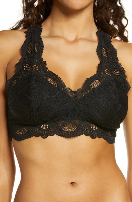 Fleur't Belle Époque Lace T-back Bralette - Black