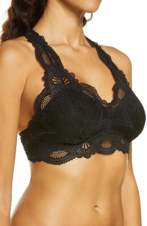 Fleur't Belle Époque Lace T-back Bralette - Black