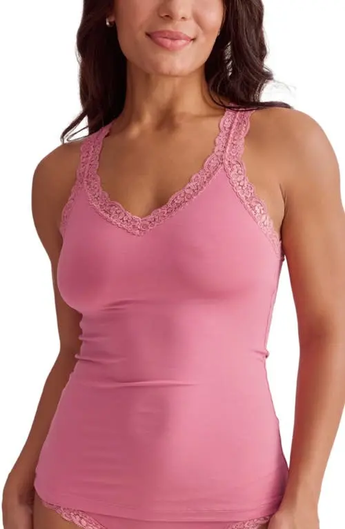 Fleur't Iconic Lace Trim Cami - Lipstick