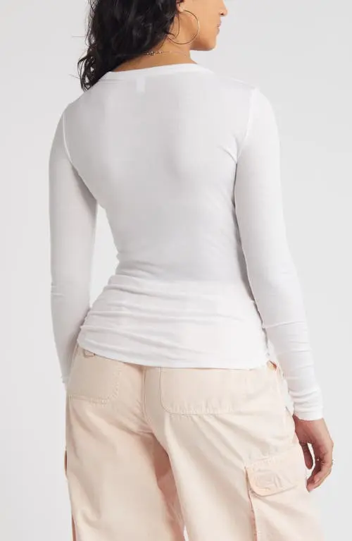Bp. Ribbed Long-sleeve T-shirt - White