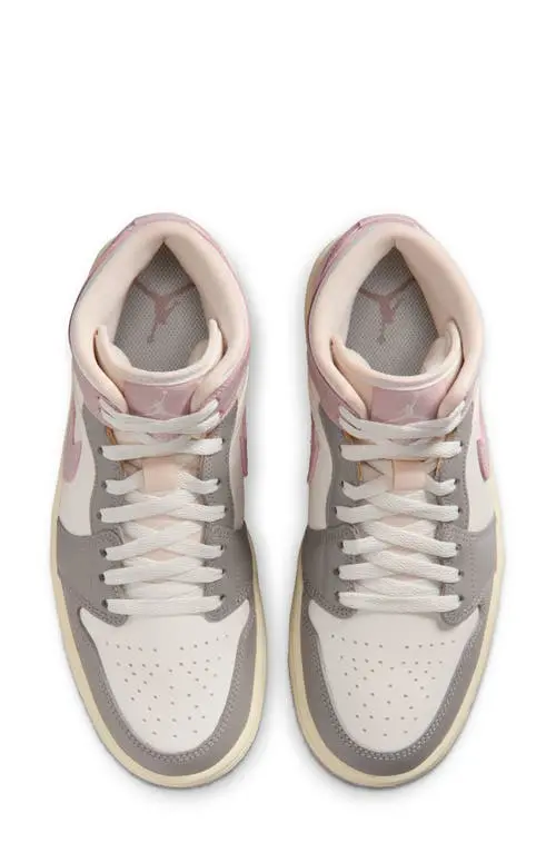 JORDAN 1 Mid Sneakers - Sail/particle Rose/stone