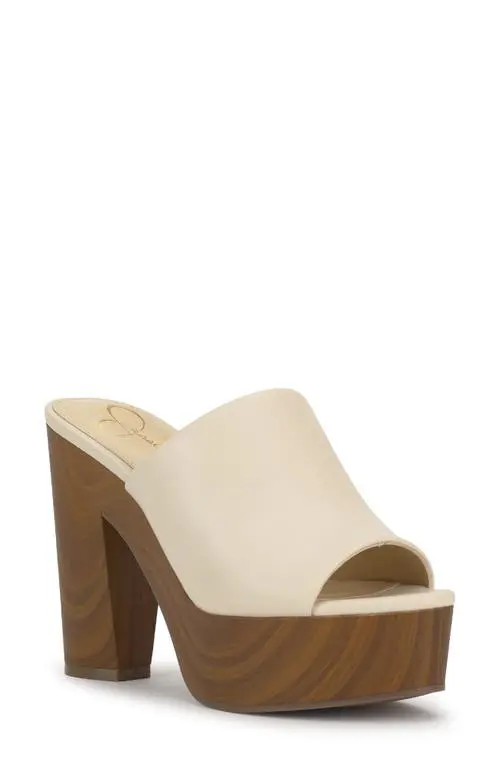 Jessica Simpson Shelbie Platform Slide Sandal - Ivory