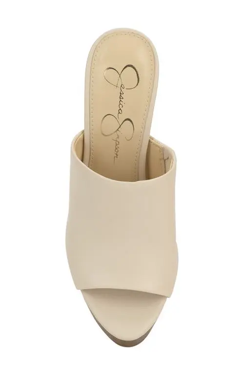 Jessica Simpson Shelbie Platform Slide Sandal - Ivory