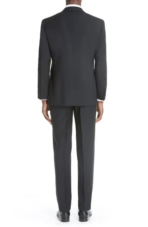 Canali Classic Fit Wool & Mohair Tuxedo - Black