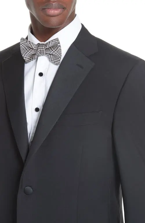 Canali Classic Fit Wool & Mohair Tuxedo - Black
