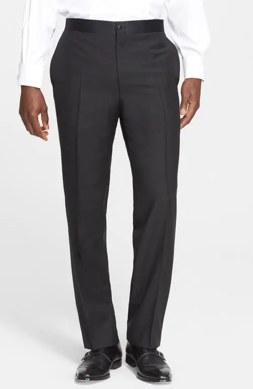 Canali Classic Fit Wool & Mohair Tuxedo - Black