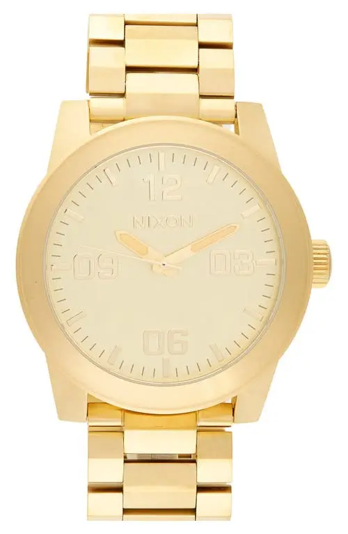 Nixon Corporal Bracelet Watch - Gold