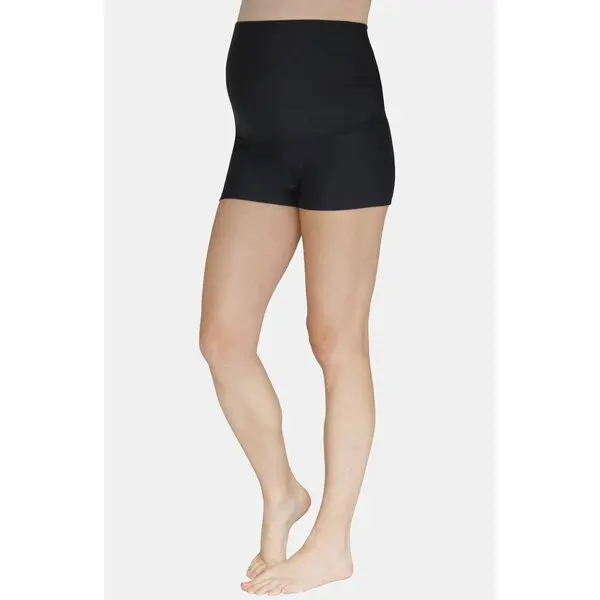 MERMAID MATERNITY Foldover Boyshort Swim Bottoms - Black