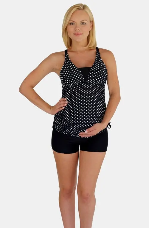 MERMAID MATERNITY Foldover Boyshort Swim Bottoms