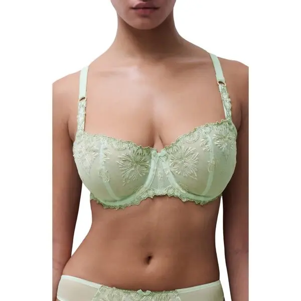 Chantelle Champs-élysées Underwire Demi Bra - Green Powder