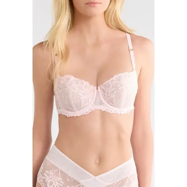 Chantelle Champs-élysées Underwire Demi Bra - Pink Cloud