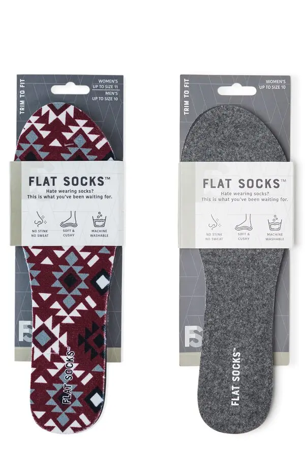 FOOT PETALS Flat Socks Cushioned Insoles