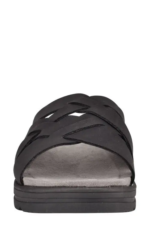 Easy Spirit Star Slide Sandal - Black Synthetic
