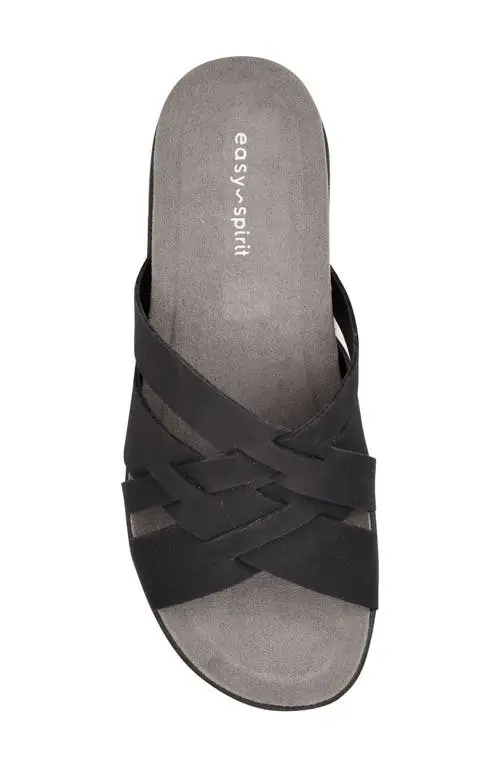 Easy Spirit Star Slide Sandal - Black Synthetic