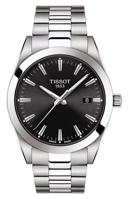 TISSOT T-classic Gentleman Bracelet Watch - Grey/black/silver