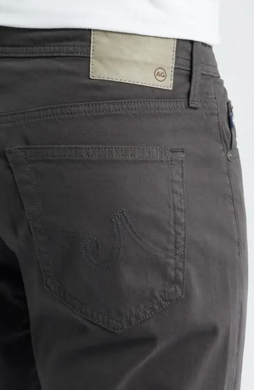 Ag Everett Stretch Sateen Slim Straight Pants - Dark Rock