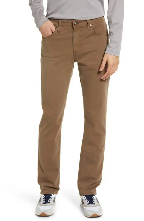 Ag Slim Straight Stretch Sateen Pants